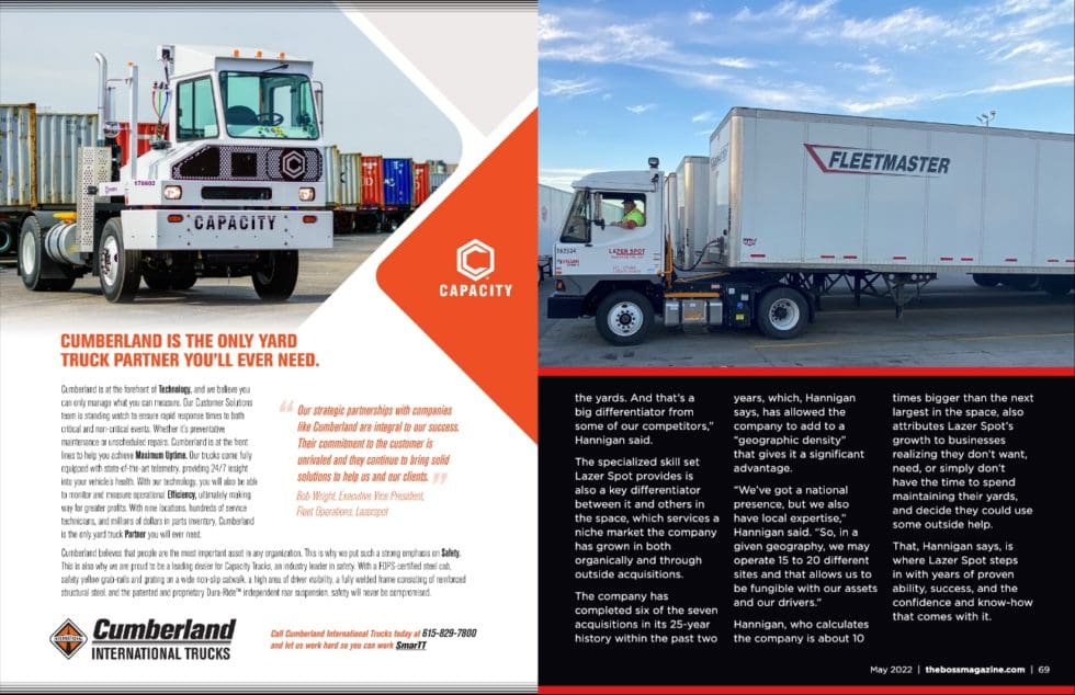 Cumberland Capacity & Lazer Spot Partnership Featured in BOSS Magazine ...